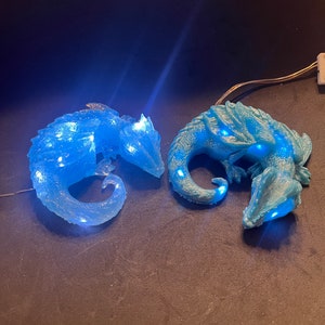Resin LED Light up Frost Dragon - Etsy