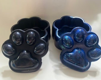 Handmade Resin Paw Print Box - Etsy