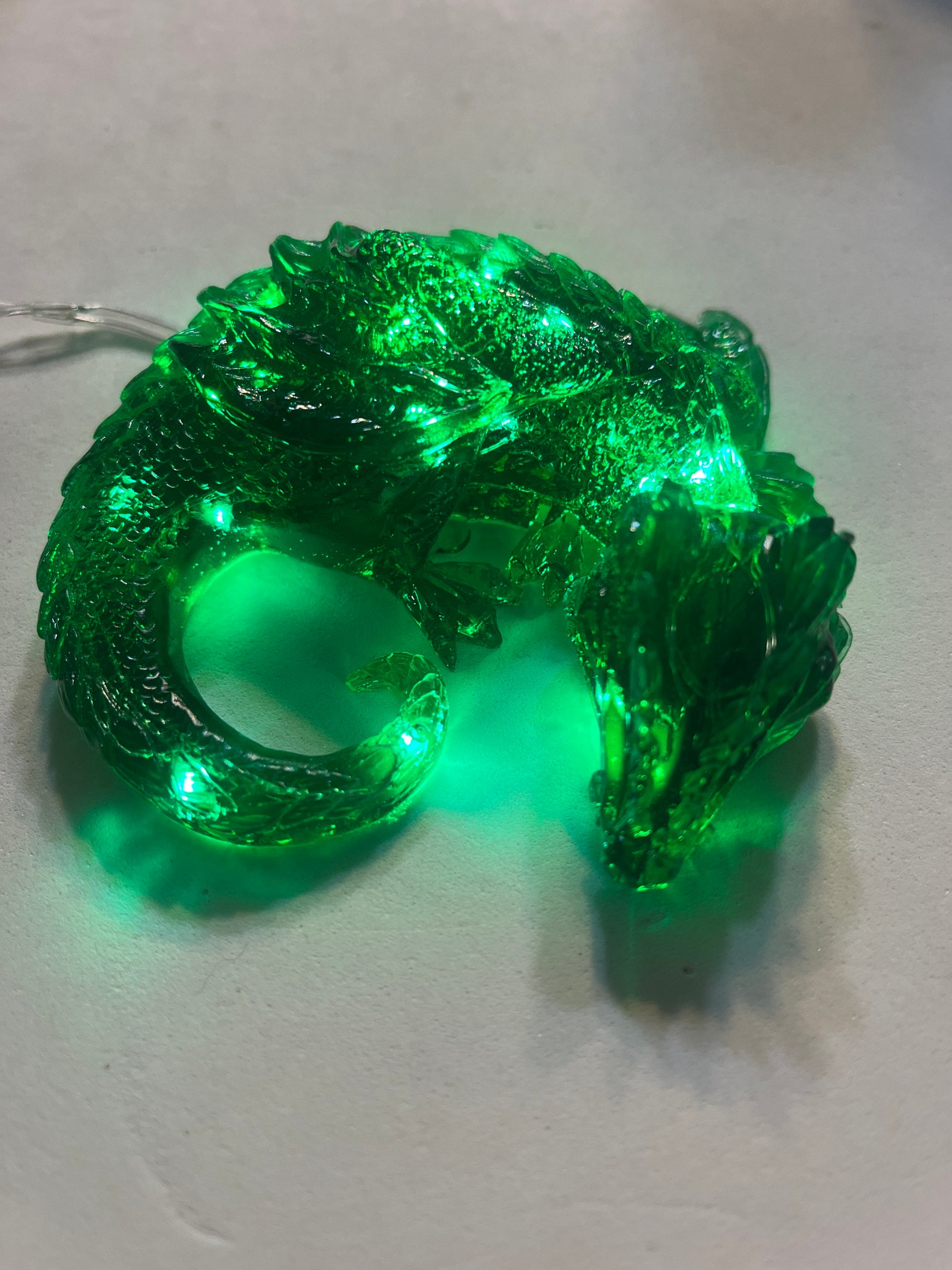 LED Light-up Resin Dragon - Etsy