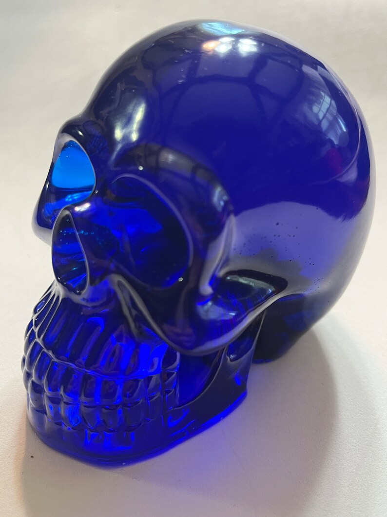 Crystalline Resin Skull With Fabric Flower Inside - Etsy