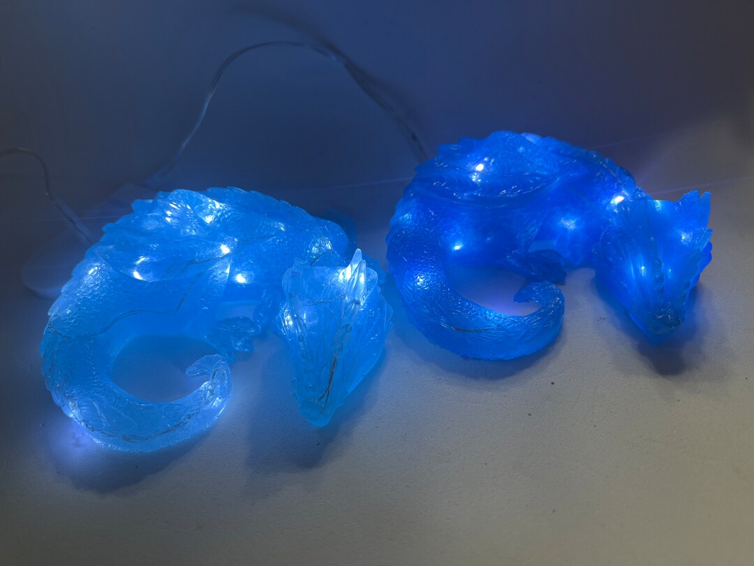 Resin LED Light up Frost Dragon - Etsy