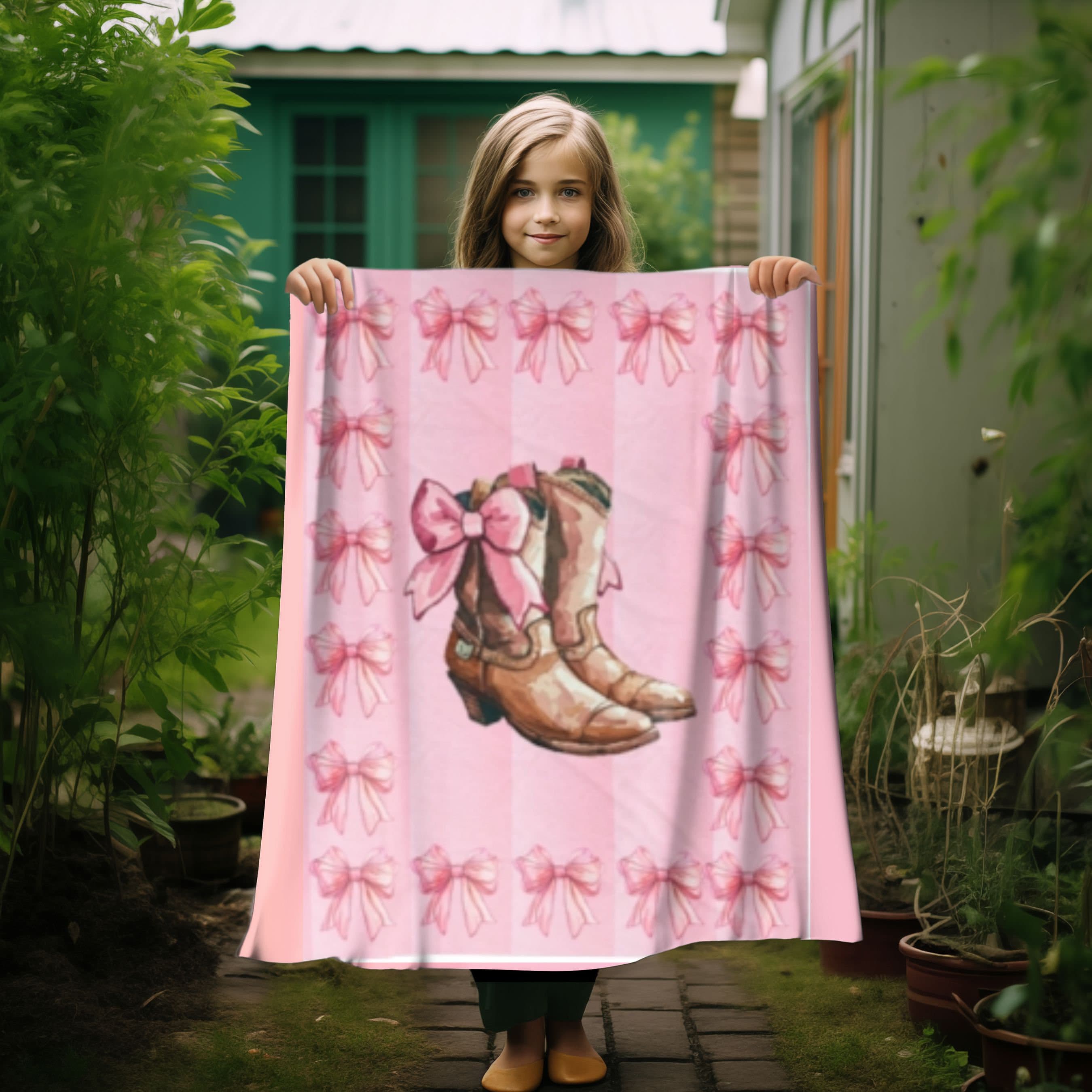 Custom Plush Cowgirl Boot Blanket, Exclusive Cowboy Boot Blanket ...