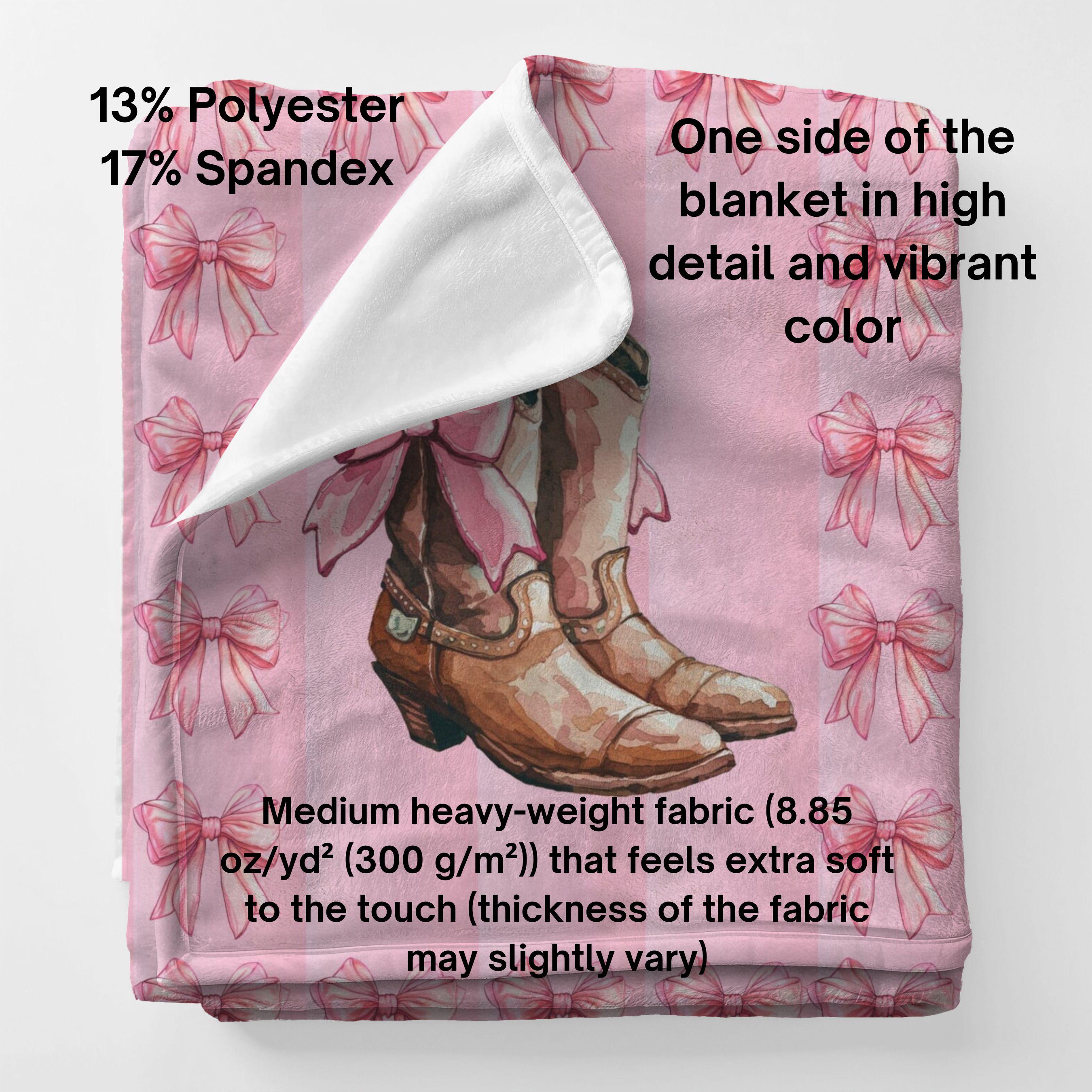 Custom Plush Cowgirl Boot Blanket, Exclusive Cowboy Boot Blanket ...