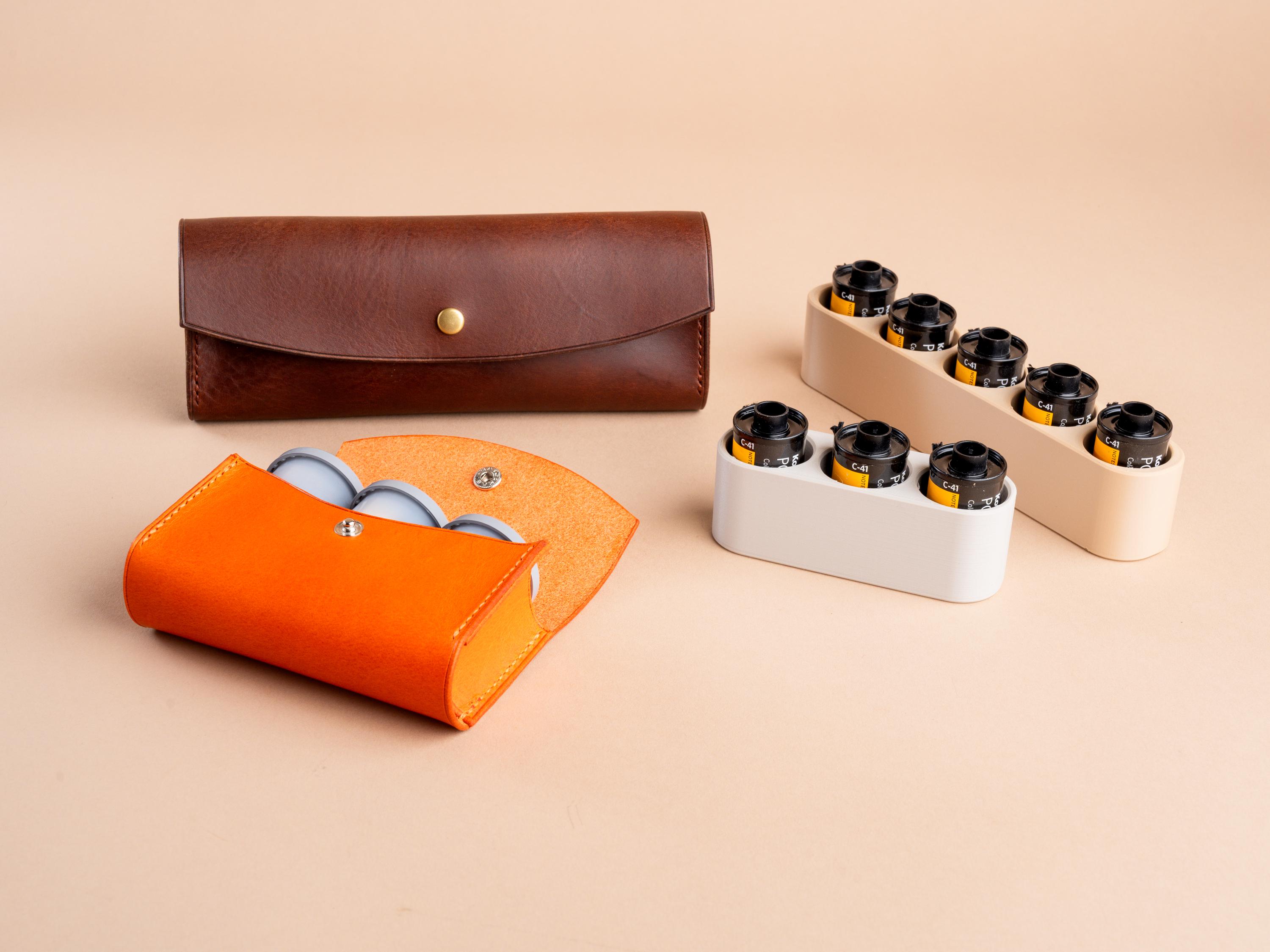 Leather 35mm Film Case Holder Pouch, Photography Camera Accessories Bag ...