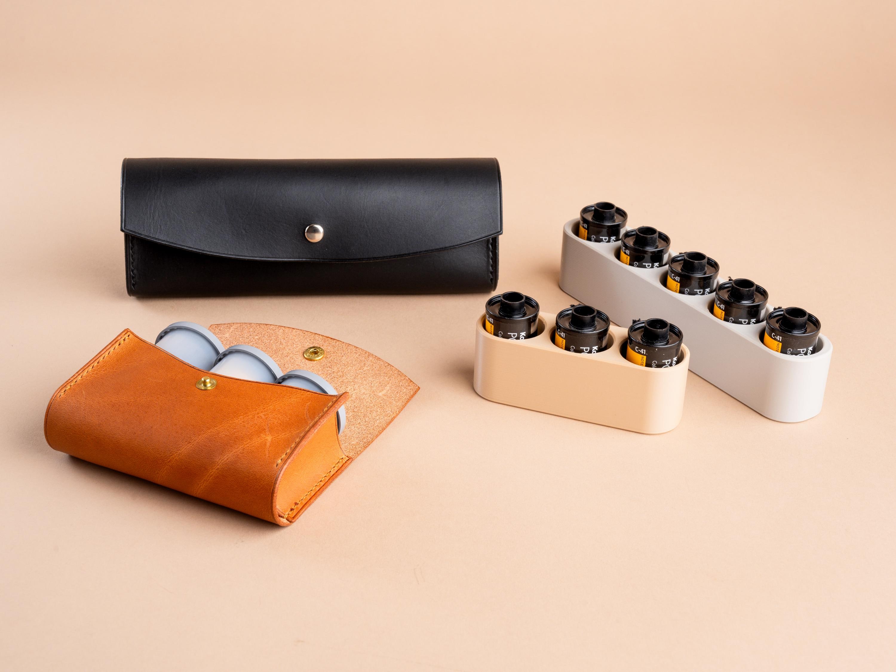 Leather 35mm Film Case Holder Pouch, Photography Camera Accessories Bag ...