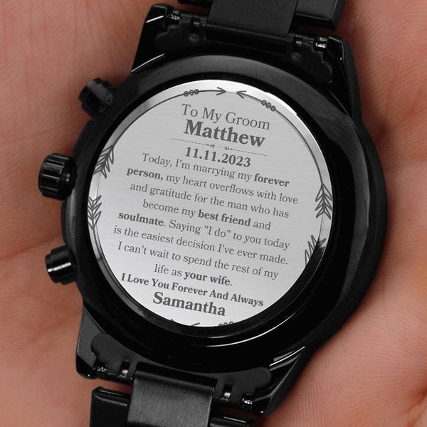 Engraved Watch for Husband Wedding - Etsy
