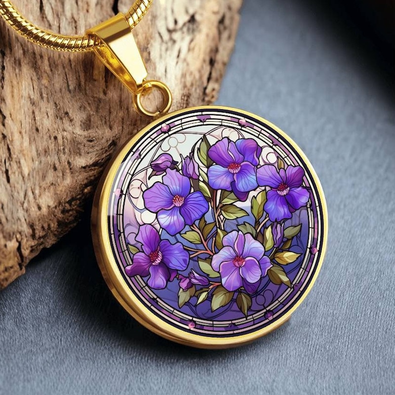 Violet Stained Glass - Etsy