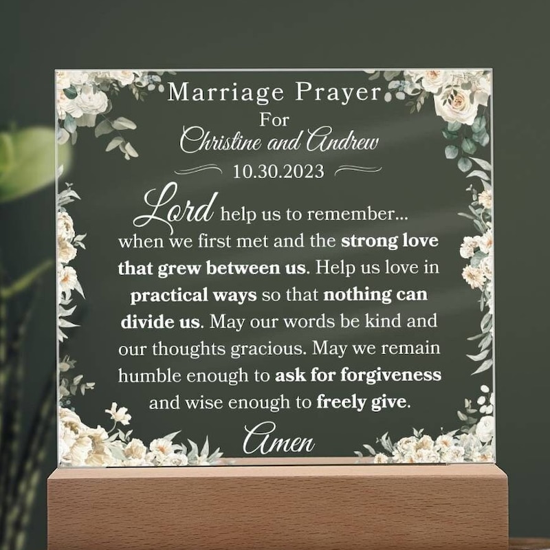 Wedding Plaque Christian - Etsy