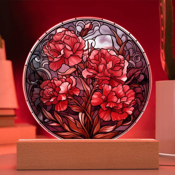 Stained Glass Carnation - Etsy