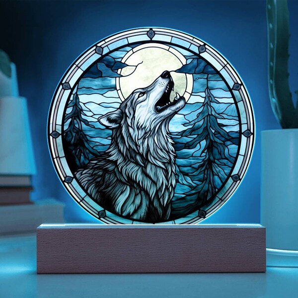 Wolf Stained Glass - Etsy