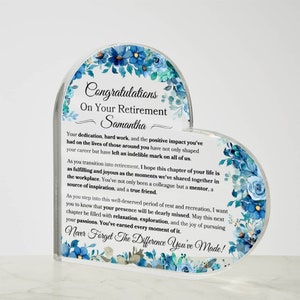 Happy Retirement Personalized Plaque for Coworker Retirement Gift for ...