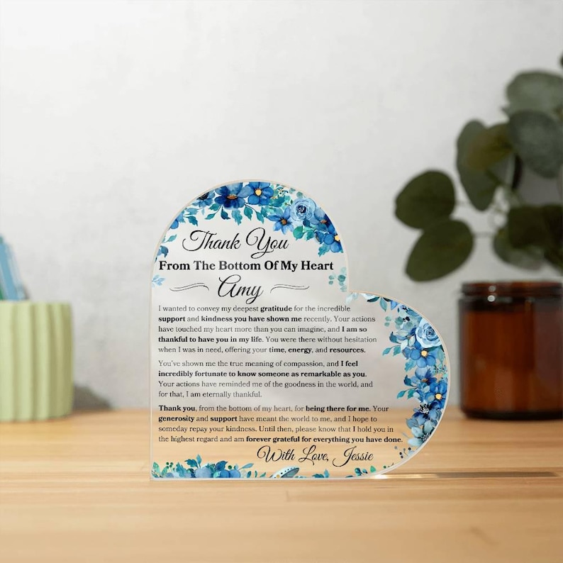 Thank You Gift Personalized Plaque for Appreciation Gift for Family or ...