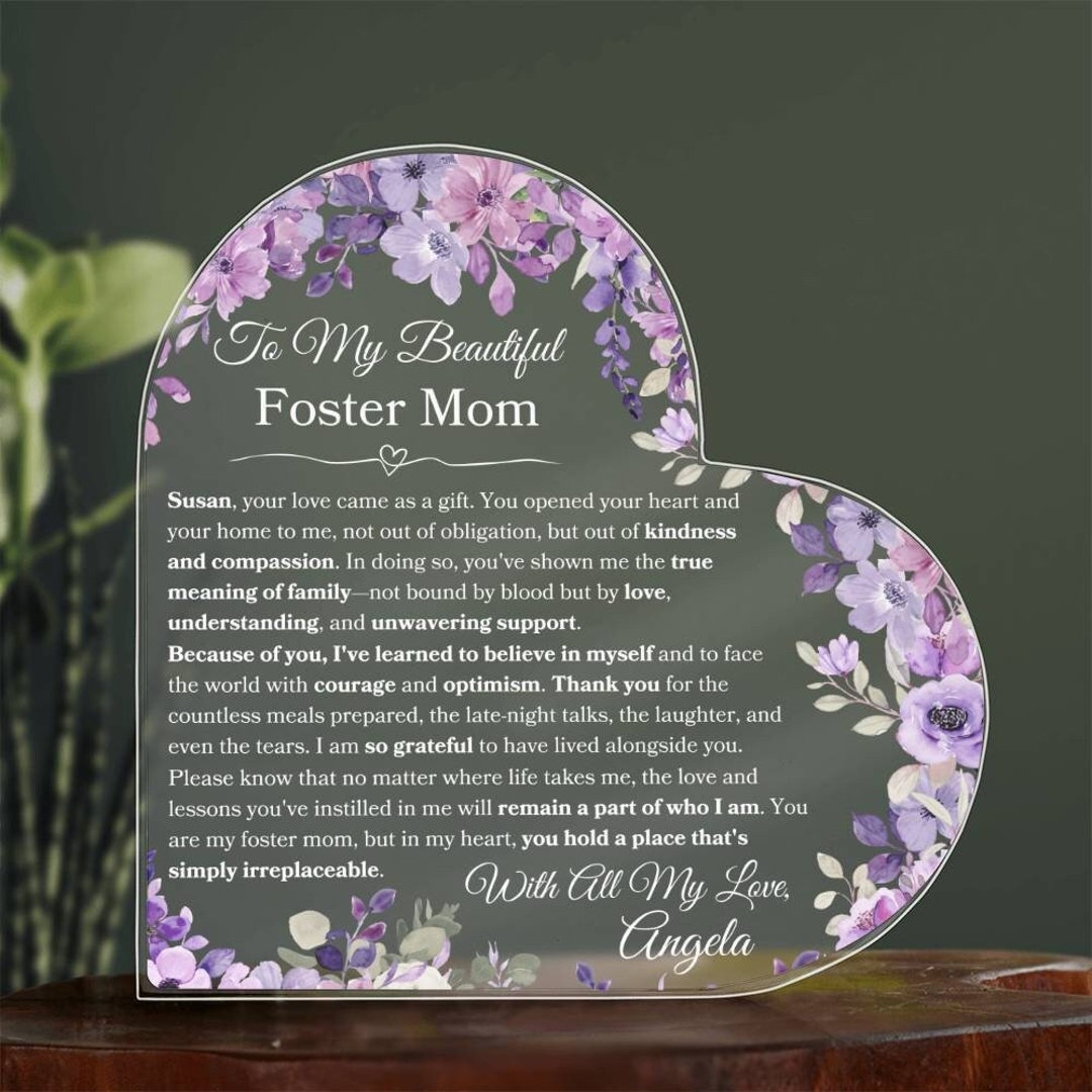 Foster Mom Personalized Plaque Bonus Mom Gift for Foster Mother ...