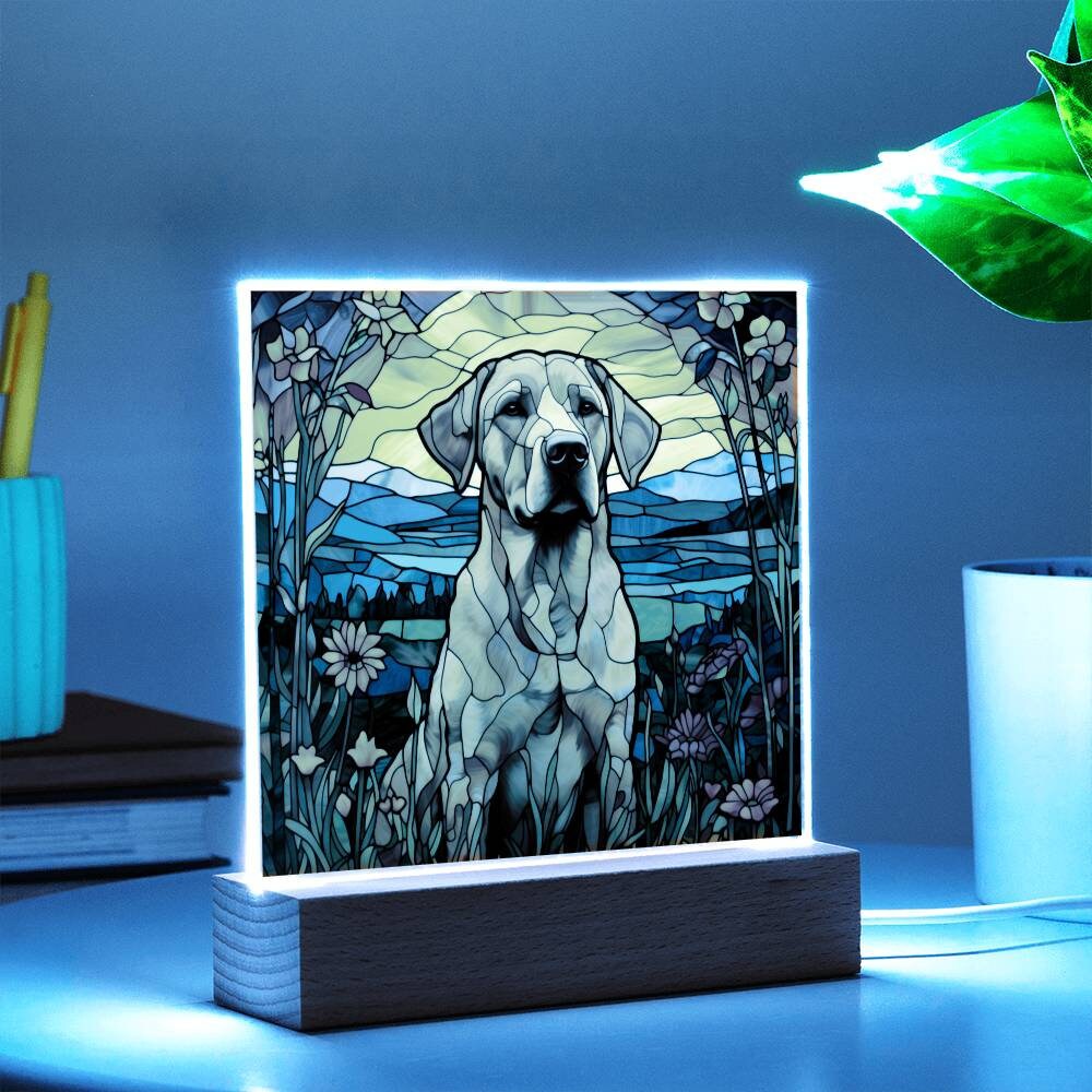 Labrador Retriever Faux Stained Glass Acrylic Plaque Gift for Dog Mom ...