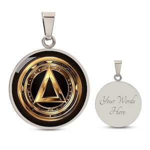 Alcoholics Anonymous Symbol Pendant Necklace for Sobriety Anniversary ...