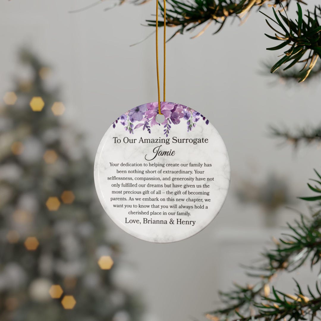 Surrogate Ornament Gift for Surrogate Mom Keepsake From Couple to ...