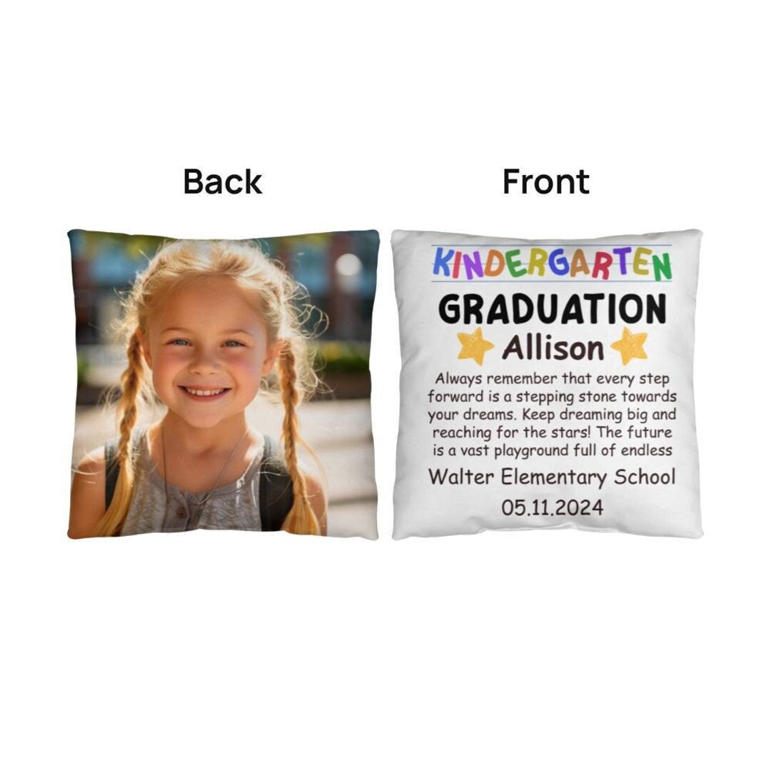 Kindergarten Graduation Personalized Pillow Gift for Kindergarten ...