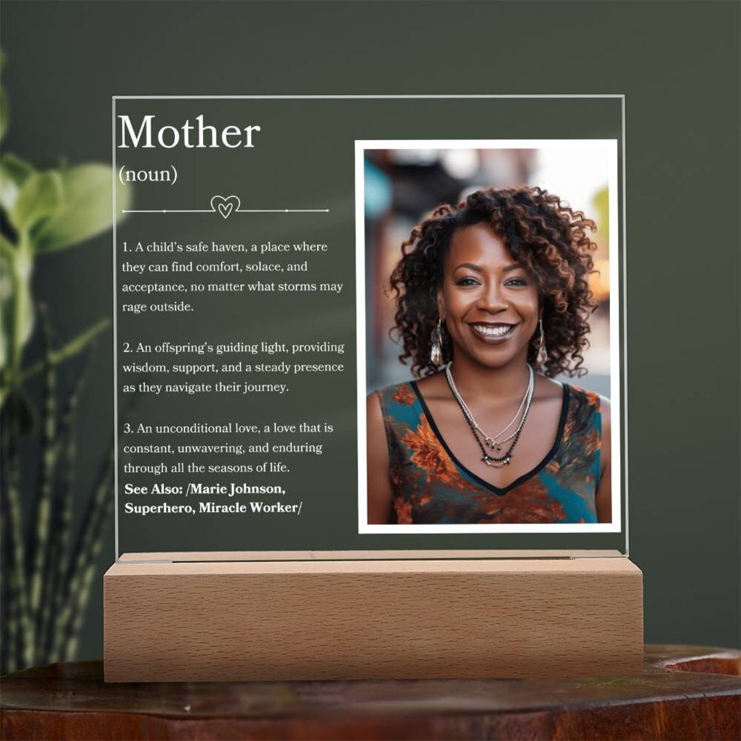 Mother Noun Definition Gift for Mom Personalized Plaque Gift for Mother ...