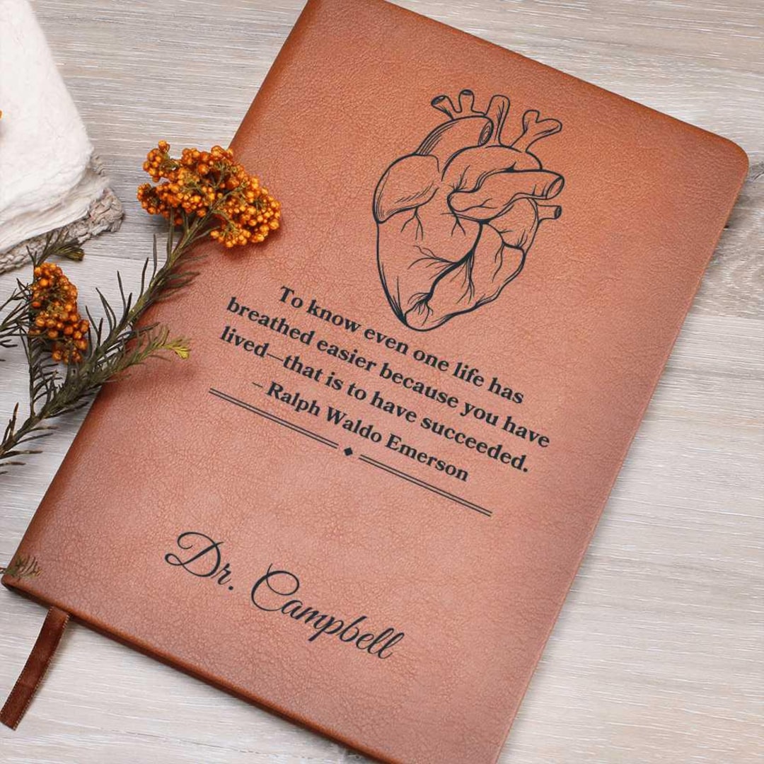 Personalized Anatomical Heart Journal Gift for Cardiologist Gift for ...