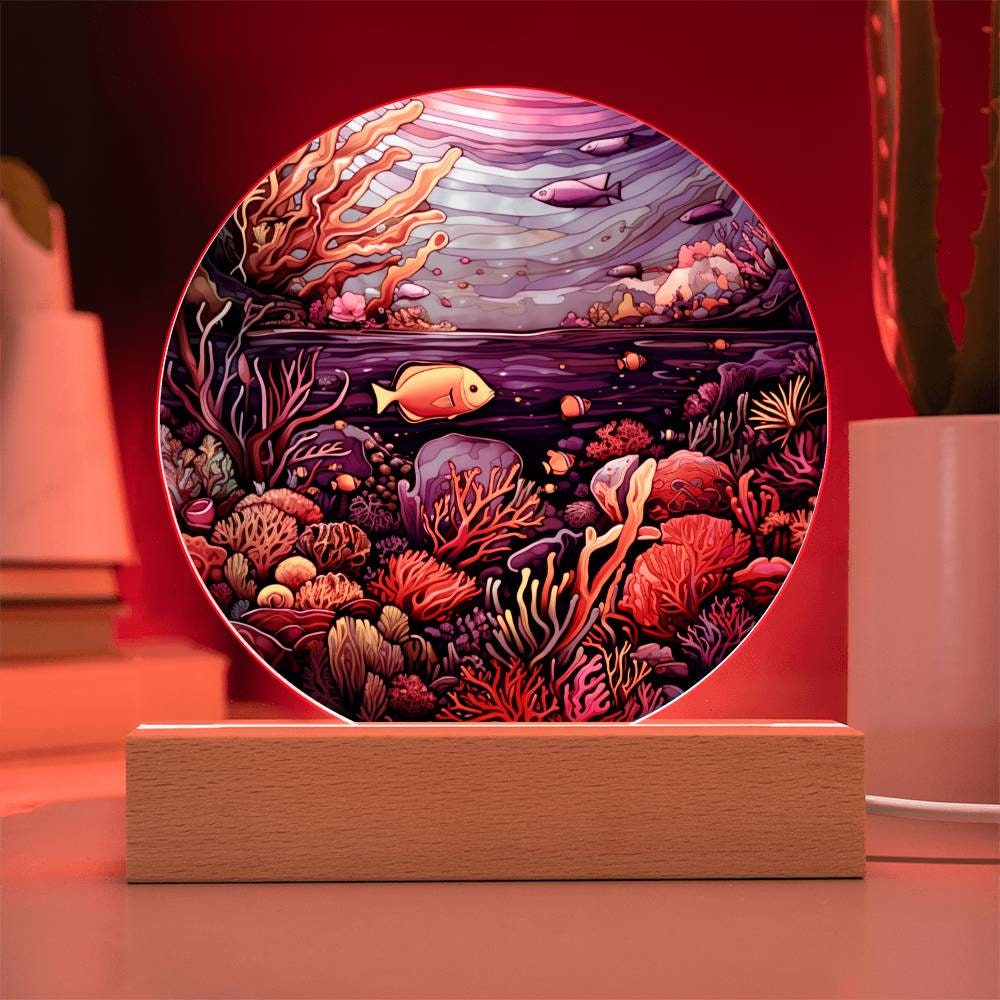 The Great Barrier Reef Australia Faux Stained Glass Circle - Etsy
