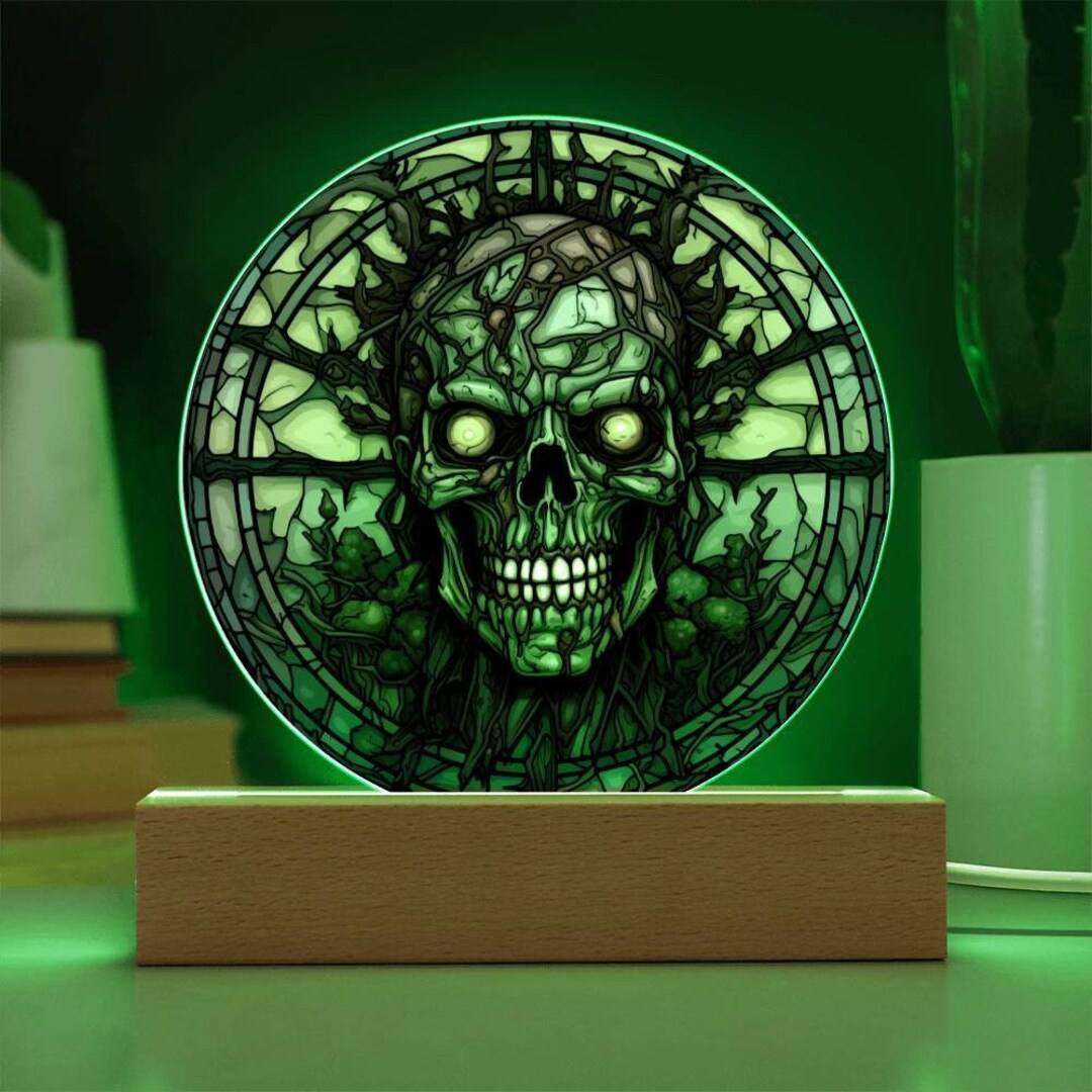 Zombie Faux Stained Glass Acrylic Plaque for Zombie Lover Gifts for ...
