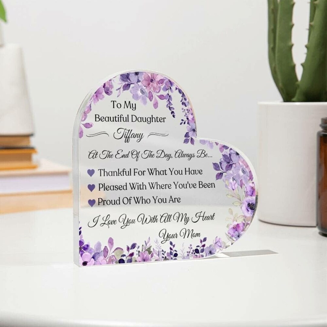 To My Daughter Personalized Heart Plaque for Daughter Gift From Mom to ...