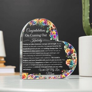 LGBTQ Coming Out Personalized Plaque Gift for Gay Pride Month Gift for ...