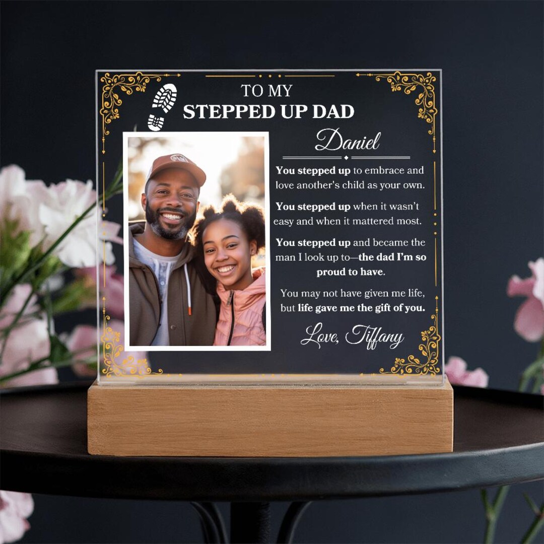 Step Dad Gift for Stepfather Personalized Plaque Gift for Stepdad Gift ...