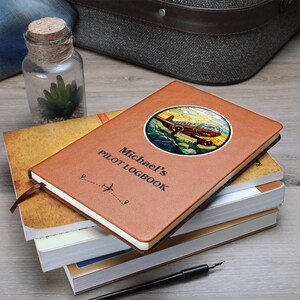 Pilot Logbook for Aviator Personalized Journal Gift for Flight School ...