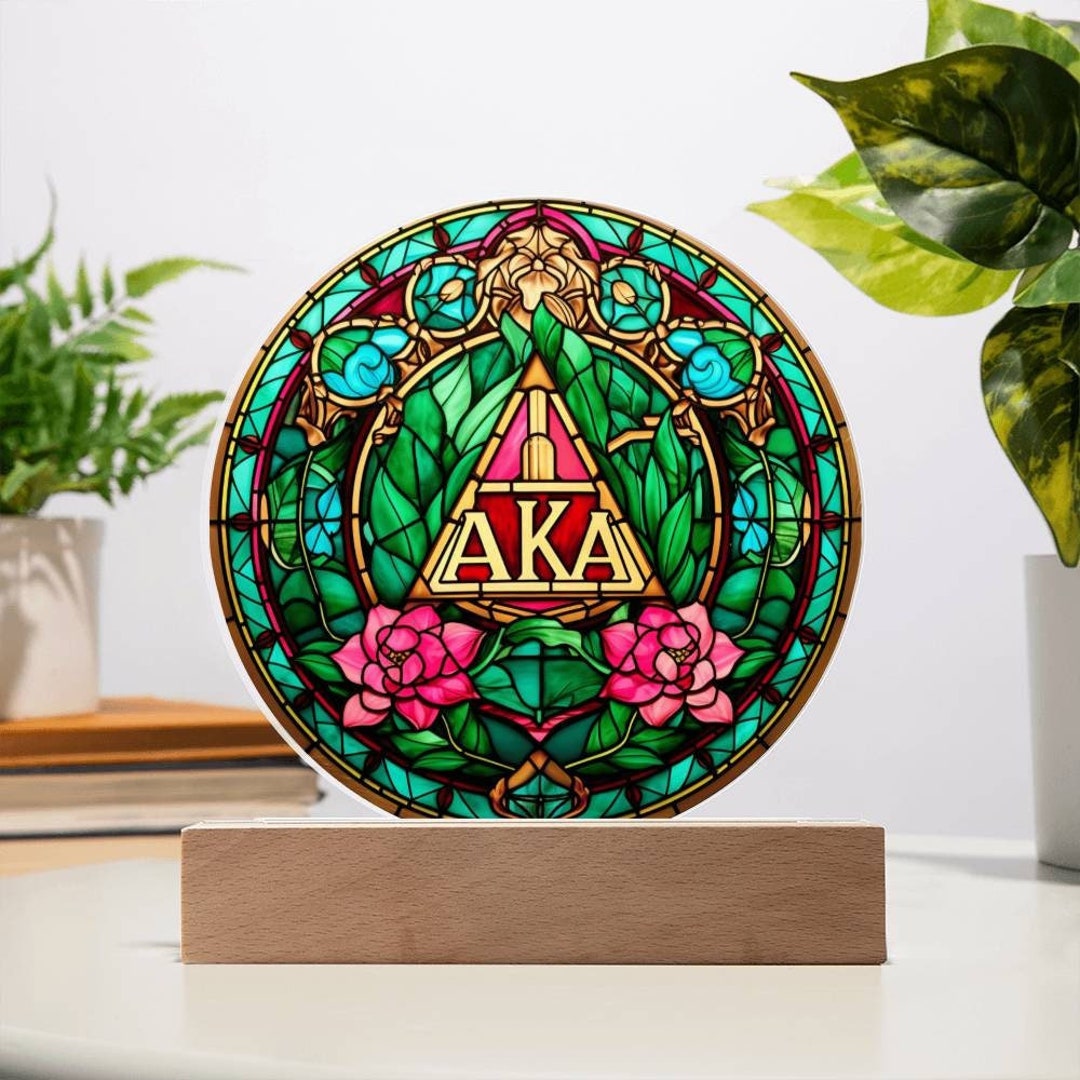 Alpha Kappa Alpha LED Circle Plaque Gift for AKA Sorority Gift for ...