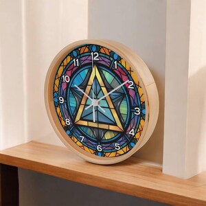 Alcoholics Anonymous Symbol Faux Stained Glass Wall Clock Gift for AA ...