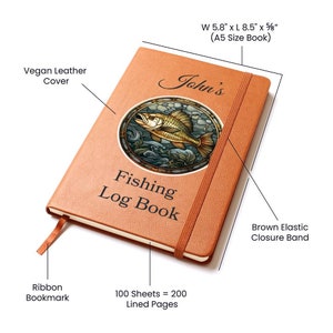 Fishing Log Book Gift for Fisherman Gift for Husband Personalized ...