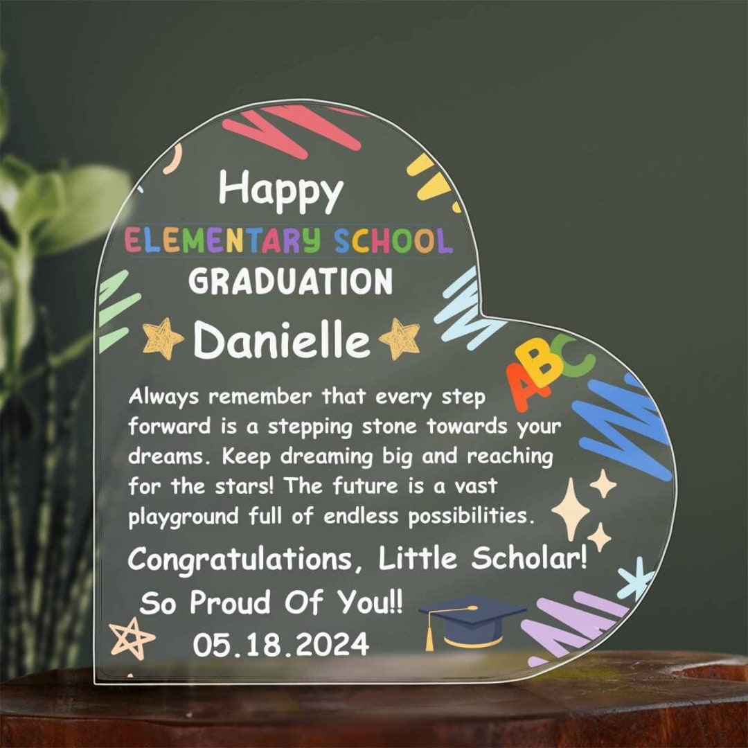 Elementary School Graduation Personalized Plaque for 5th Grade Graduate ...