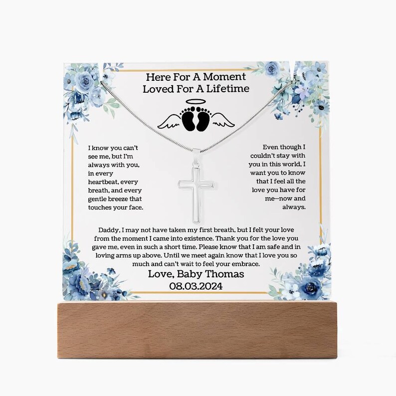 Miscarriage Memorial Keepsake for Dad Stillborn Remembrance Gift ...