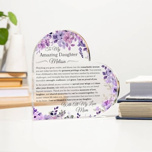 To My Daughter Personalized Plaque for Daughter Gift From Mom to ...