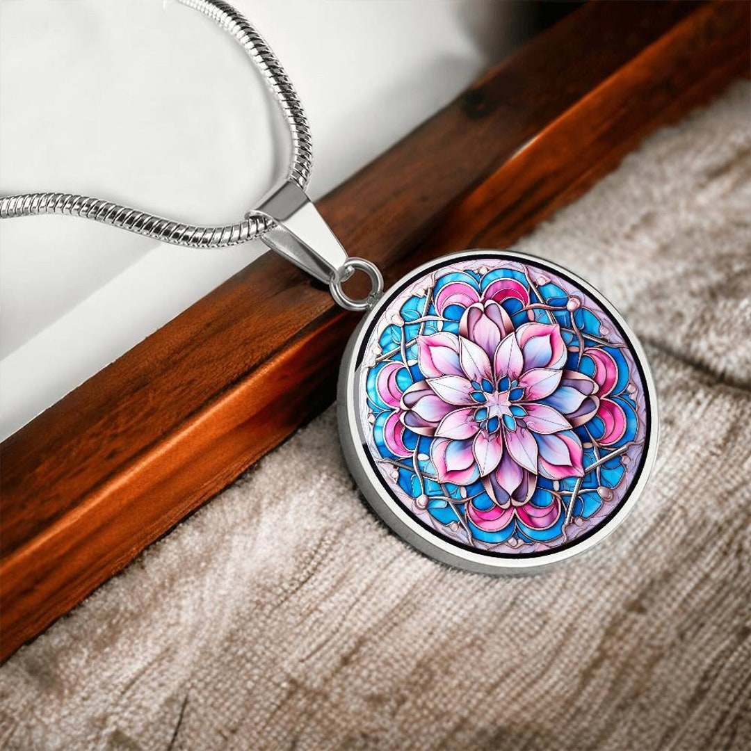Transgender Mandala Personalized Pendant Necklace for LGBTQ Pride Gift ...