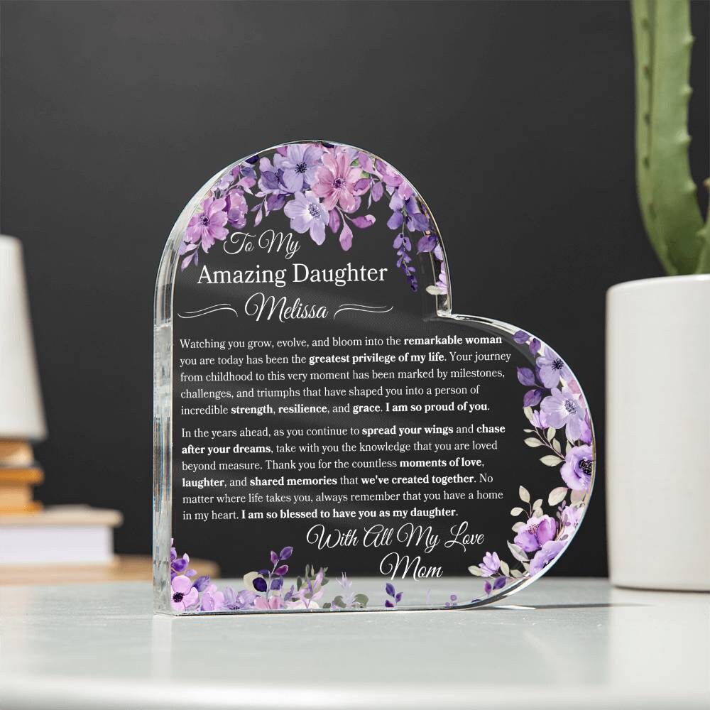 To My Daughter Personalized Plaque for Daughter Gift From Mom to ...