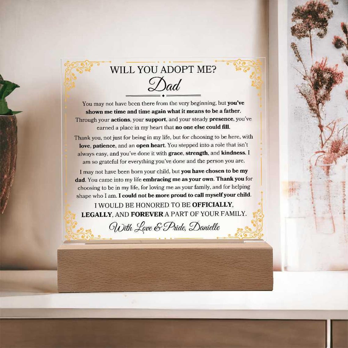 Adoption Proposal for Adoptive Father Gift for Step Dad Personalized ...