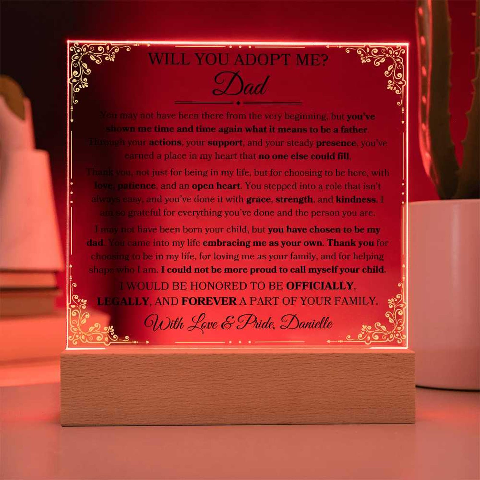Adoption Proposal for Adoptive Father Gift for Step Dad Personalized ...