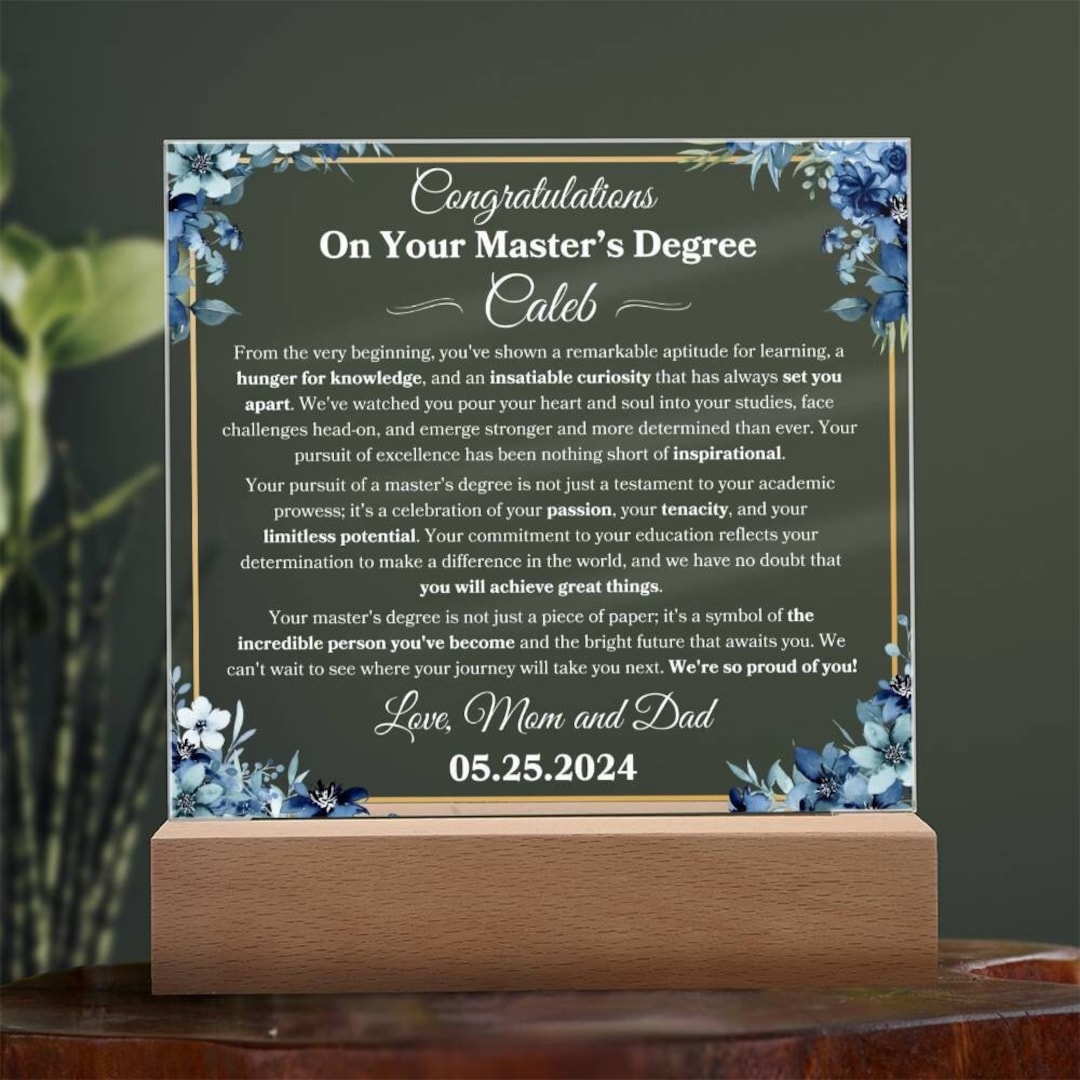Master's Degree Graduation Gift for Master's Degree Graduate ...