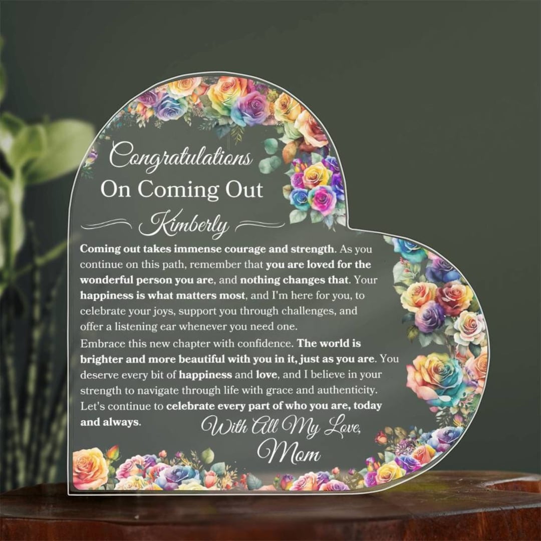 LGBTQ Coming Out Personalized Plaque Gift for Gay Pride Month Gift for ...