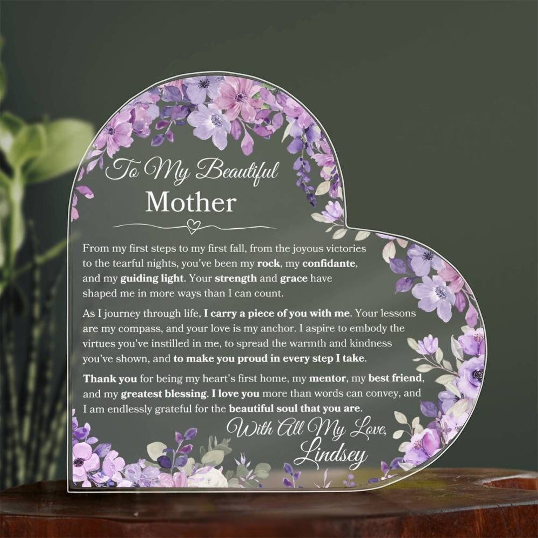 To My Mom Personalized Plaque for Mother's Day Gift for Mom Birthday ...