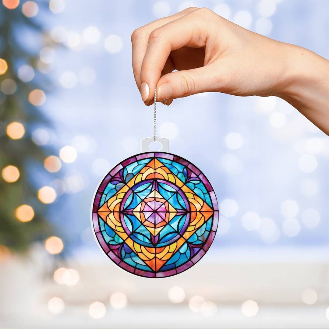 Narcotics Anonymous Faux Stained Glass Acrylic Ornament Gift for NA ...