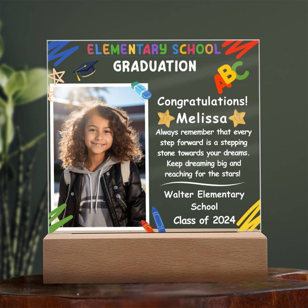 Elementary School Graduation Personalized Plaque Gift for 5th Graduate ...