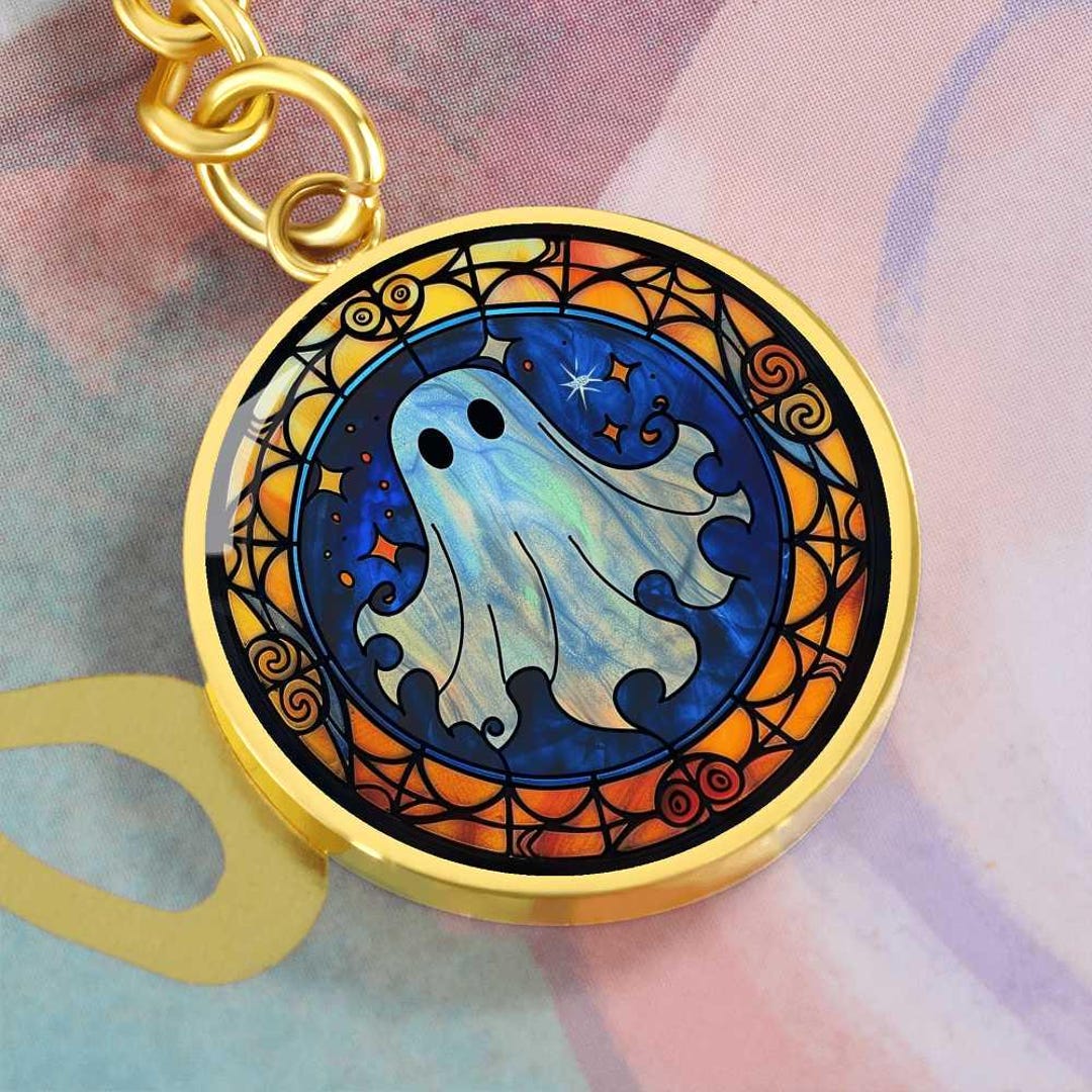 Cute Ghost Personalized Pendant Keychain for Spooky Season Gift for ...