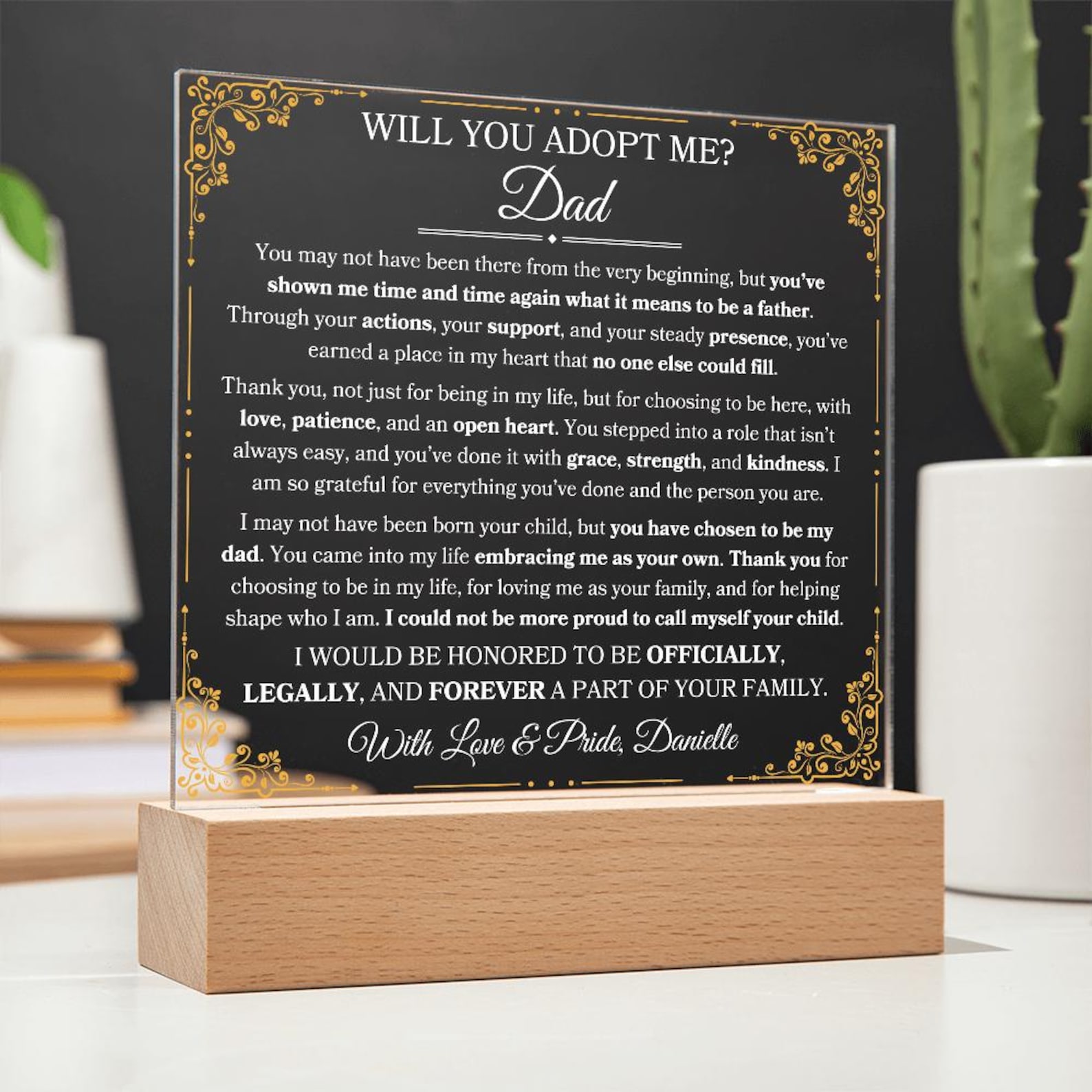 Adoption Proposal for Adoptive Father Gift for Step Dad Personalized ...
