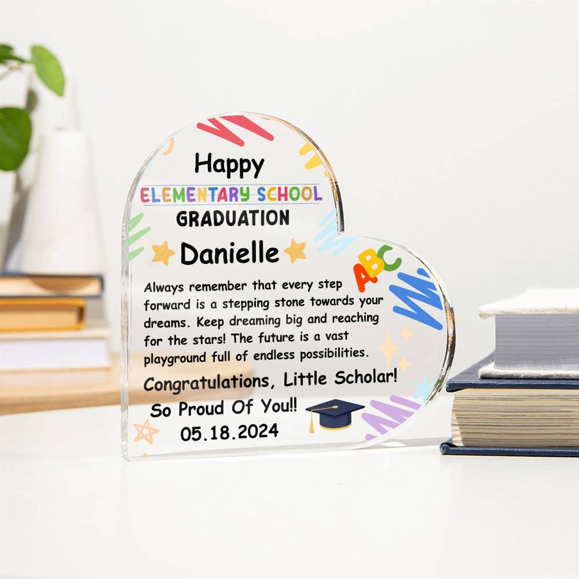 Elementary School Graduation Personalized Plaque for 5th Grade Graduate ...