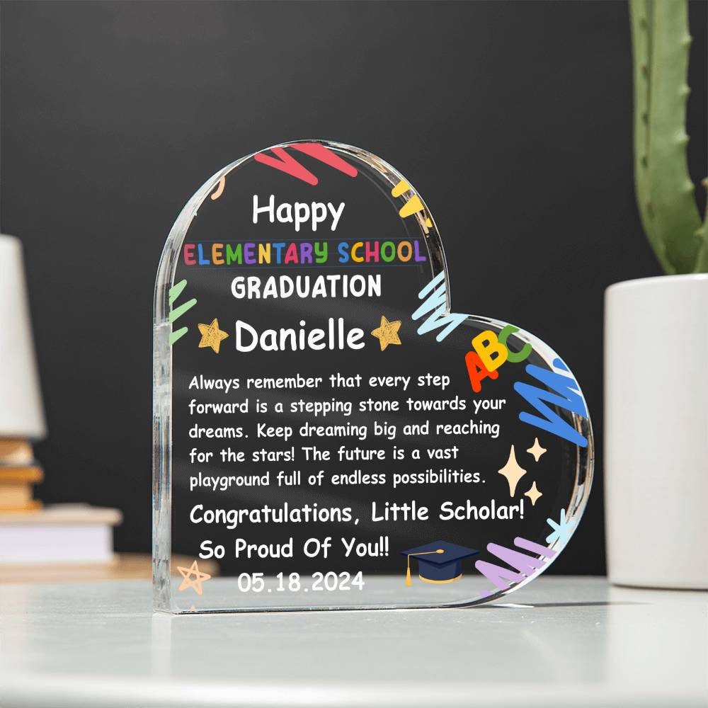 Elementary School Graduation Personalized Plaque for 5th Grade Graduate ...
