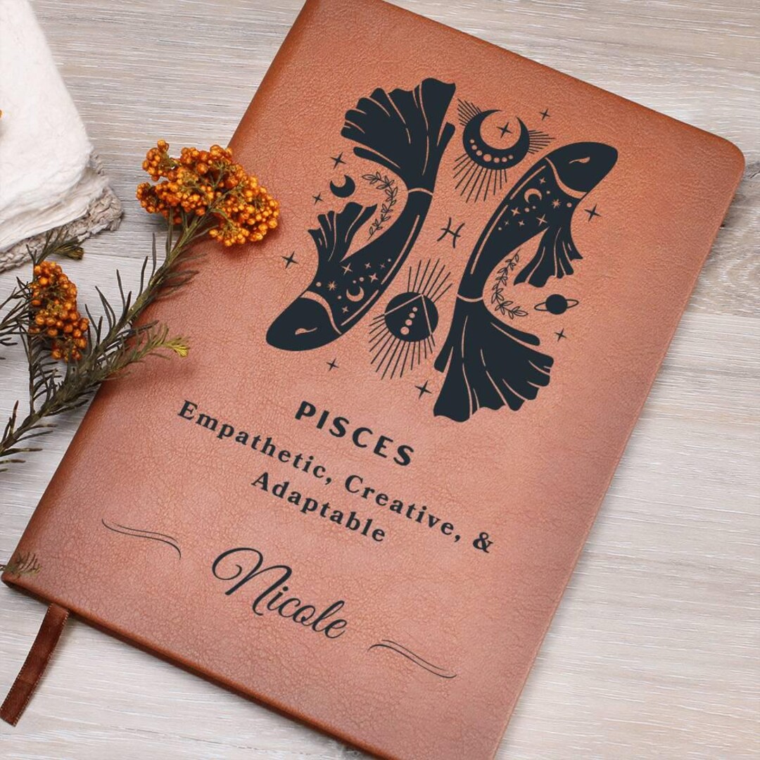 Pisces Zodiac Sign Personalized Journal Gift for February/march Birth ...