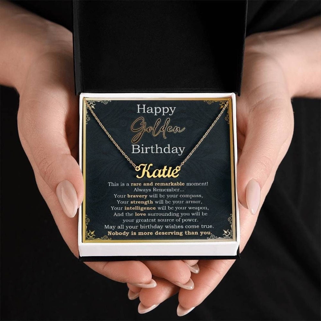Golden Birthday Gift for Golden Birthday Necklace for Girl Golden ...